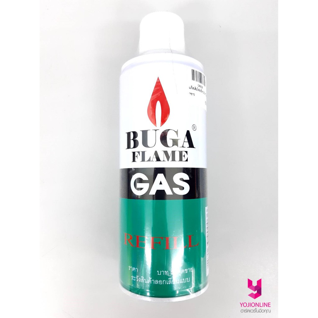 YOJI ONLINE แก๊ส แก๊สเติมไฟแช็ค BUGA FLAME GAS ฝาขาว แก๊สบูก้า ขวดเล็ก ...