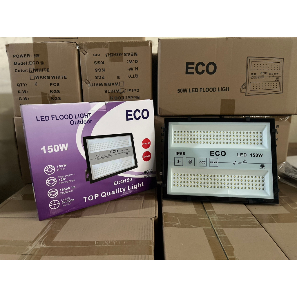 Mllight สปอร์ตไลท์ led 150w 220v Floodlight spotlight สีวอม3000K(สีเหลือง) - หจก.มาริสา การไฟฟ้า ...