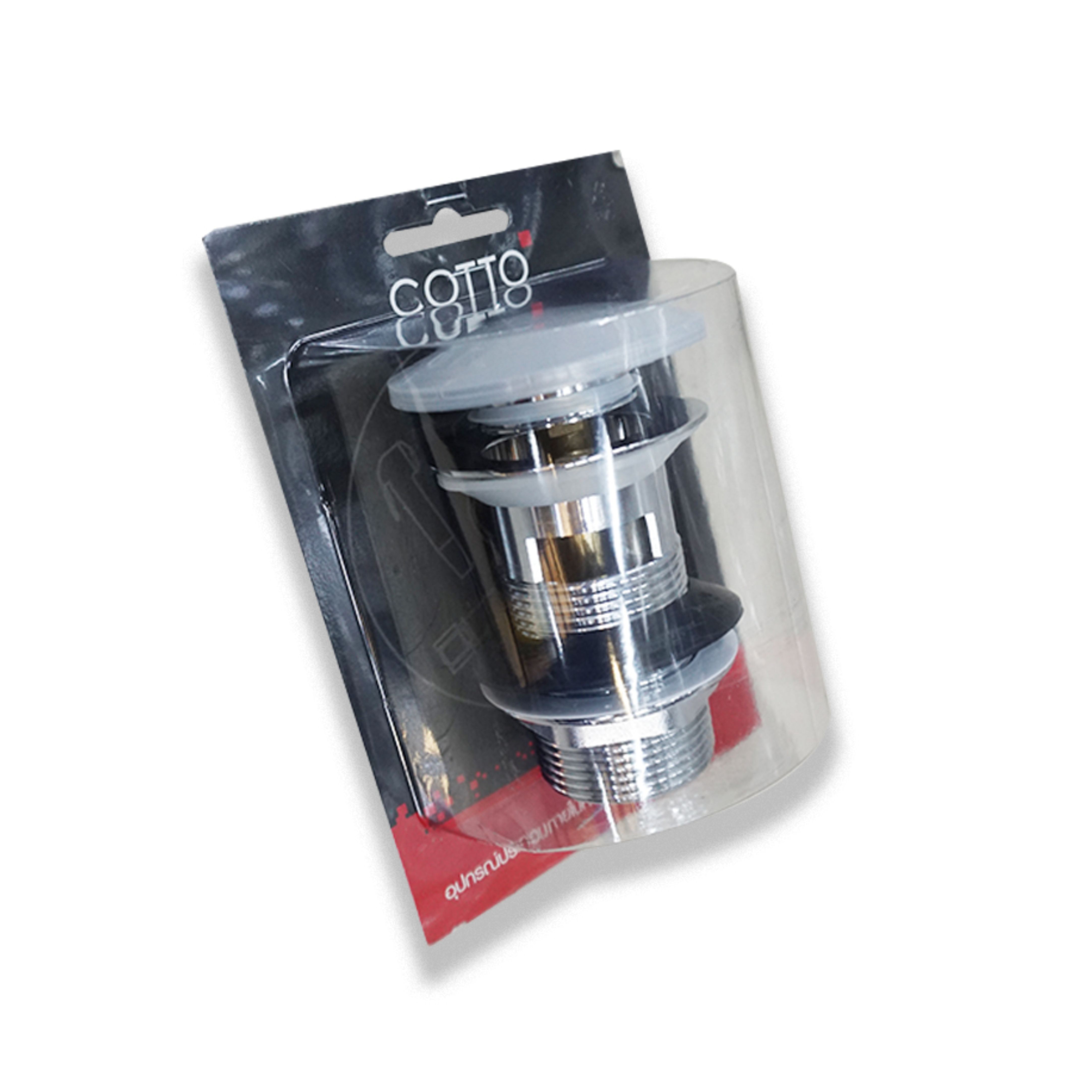 COTTO สะดืออ่างล้างหน้าแบบกด รุ่น CT665(HM) 6.60cm x 6.60cm สีเมทัลลิก ...