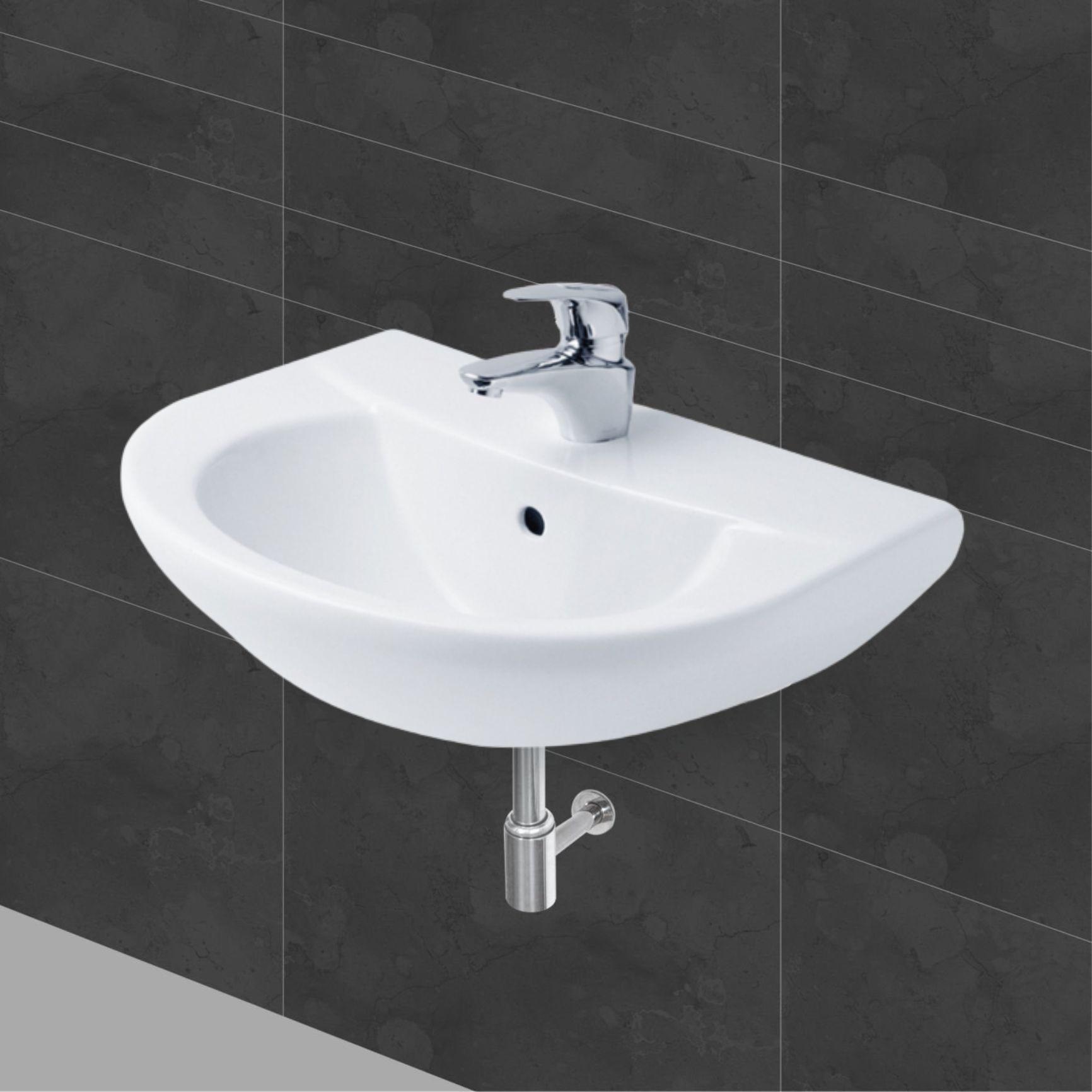 COTTO อ่างล้างหน้าชนิดแขวนผนัง รุ่น C014 เวนดี้ ขนาด 44X55X20 cm. สีขาว ...