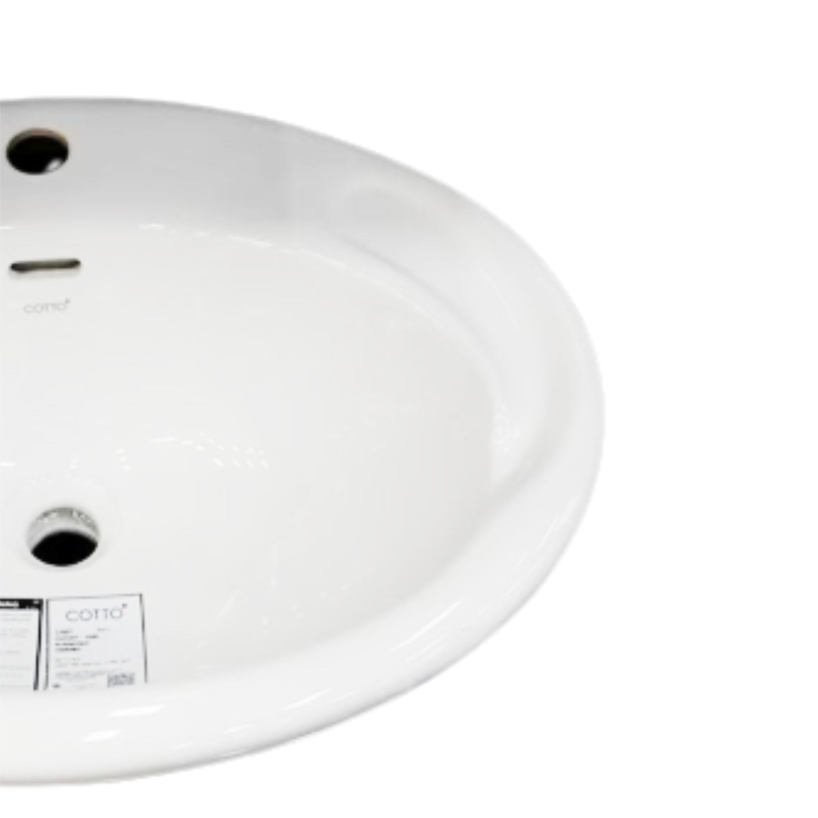 COTTO อ่างชนิดวางบนเคาน์เตอร์รูปทรงรี รุ่น C007 ขนาด 56 x 41.5 x 21.5cm. สีขาว - บจก.ชลรุ่งเรือง ...