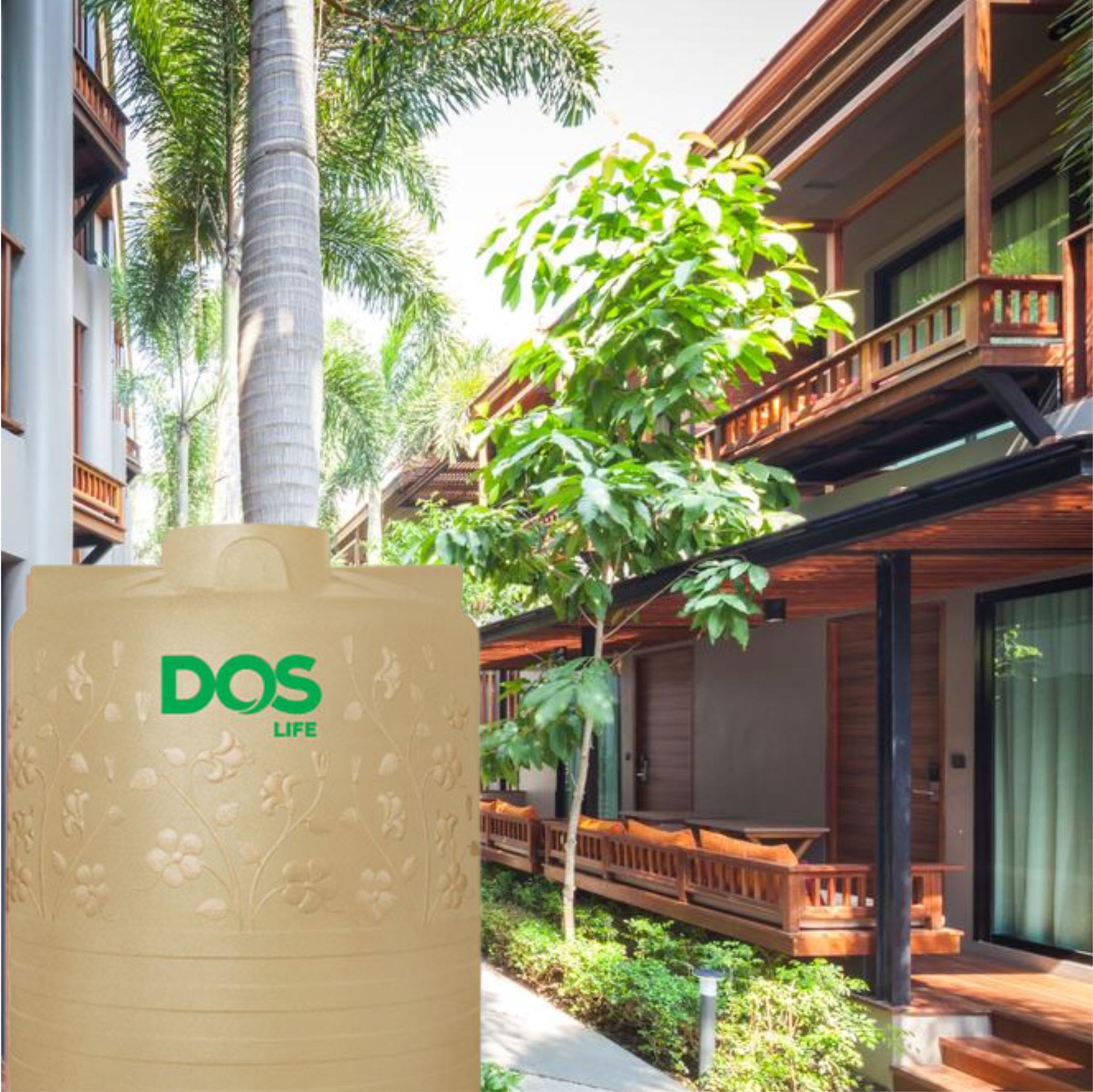 DOS ถังเก็บน้ำบนดิน รุ่น CHABA (DE-40/SB) ขนาด 6000L สี Sandy Brown ...