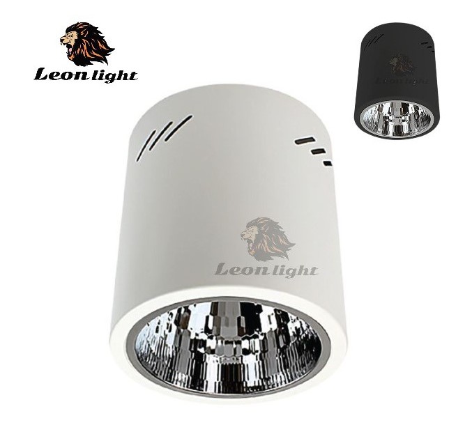 Leon Light โคมดาวน์ไลท์ติดลอย Downlight ทรงกลม E27 ขนาด 4 นิ้ว สีดำ 4 ...