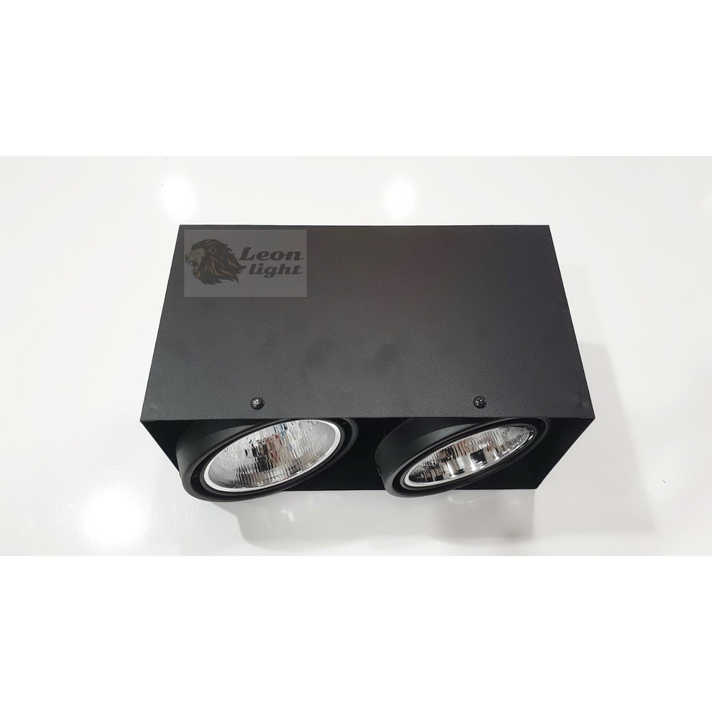 Leon Light โคมดาวน์ไลท์ติดลอยปรับมุม 2xE27 (ใส่หลอด PAR30 ได้) รุ่น ...