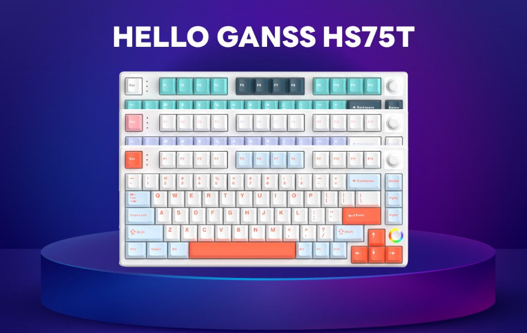 Bigpenguin Hello Ganss HS75T Hotswap RGB Bluetooth Keyboard Thai Hotswap Mechanical Keyboard ...