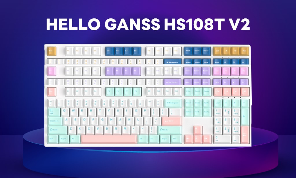 Bigpenguin Hello Ganss HS108T V2 Hotswap RGB Bluetooth Keyboard Thai ...