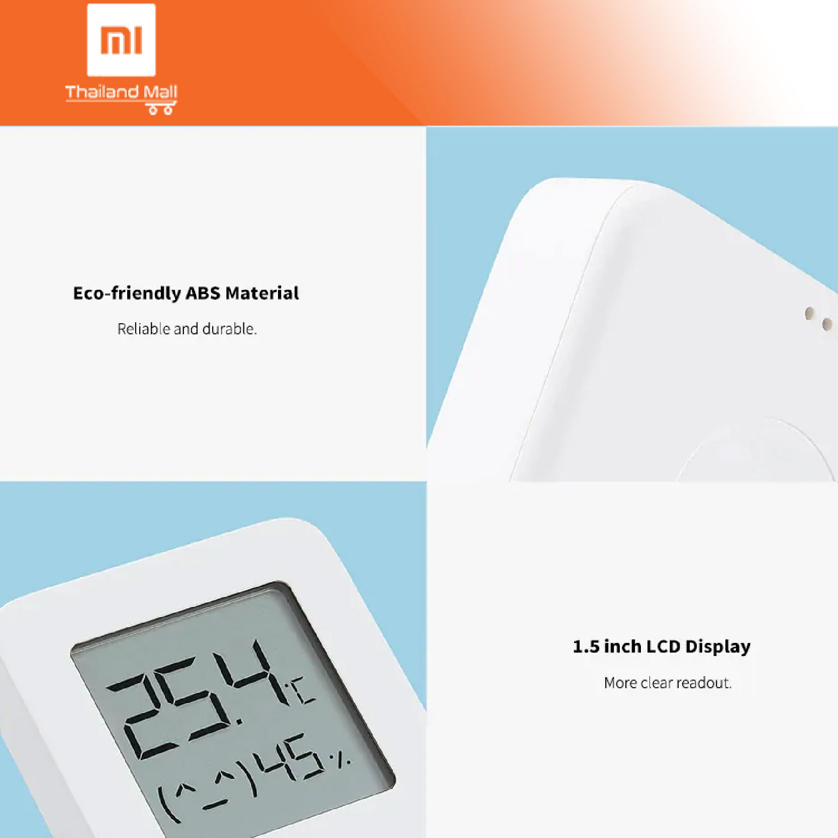 Xiaomi Mi Temperature and Humidity Monitor 2 เครื่องวัดอุณหภูมิและ ...