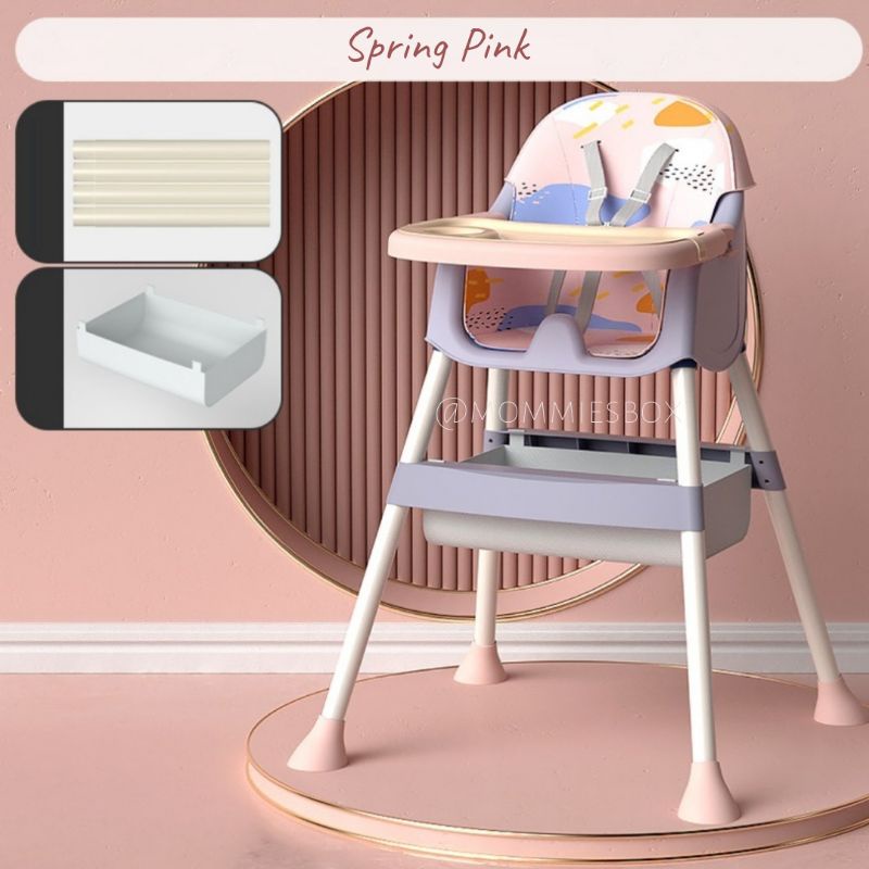 mommiesbox เก้าอี้ทานข้าวไฮแชร์ ปรับสูงได้ 2 ระดับ ดีไซน์สวย แข็งแรง ...