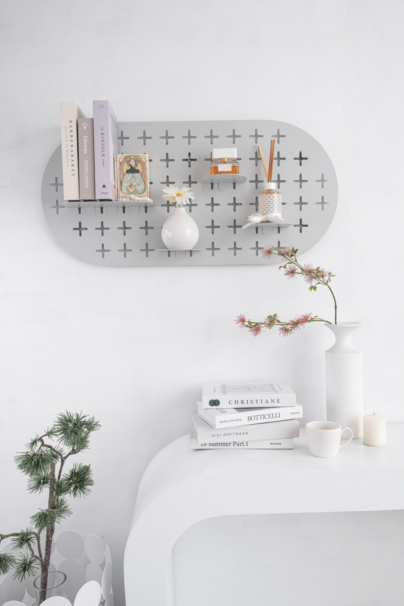 spacemaker.th Oval Deck Board แผ่นวางของกระดานติดผนัง อุปกรณ์ตกแต่ง ชั้นวางของแผ่นวางของติดผนัง ...