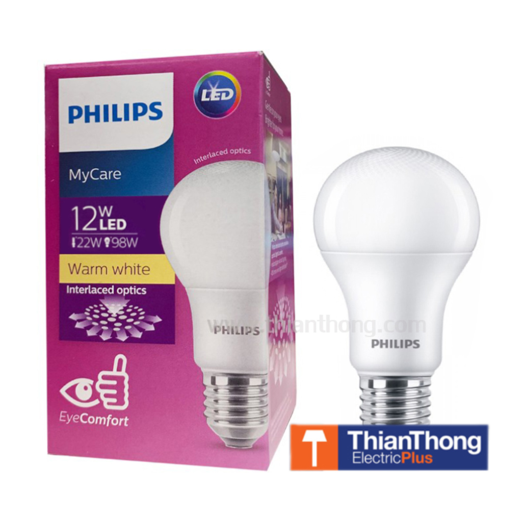 หลอดไฟ ฟิลิปส์ MyCare LED Bulb 12W E27 WW Philips MyCare LED Bulb E27 ...