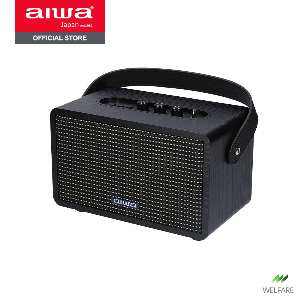 AIWA Retro II Bluetooth Speaker ลำโพงบลูทูธพกพา Black - บริษัท เวลแฟร์ ...