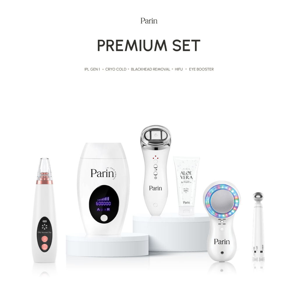 Parin BIG SET #1 สวยยกเซต เครื่องเลเซอร์กำจัดขน&หน้าใส + ไครโอแสง 3 สี ...