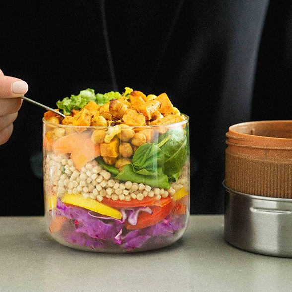 Black+Blum Glass Lunch Pot Large 600ml Almond normal - บริษัท แอลเอส ...