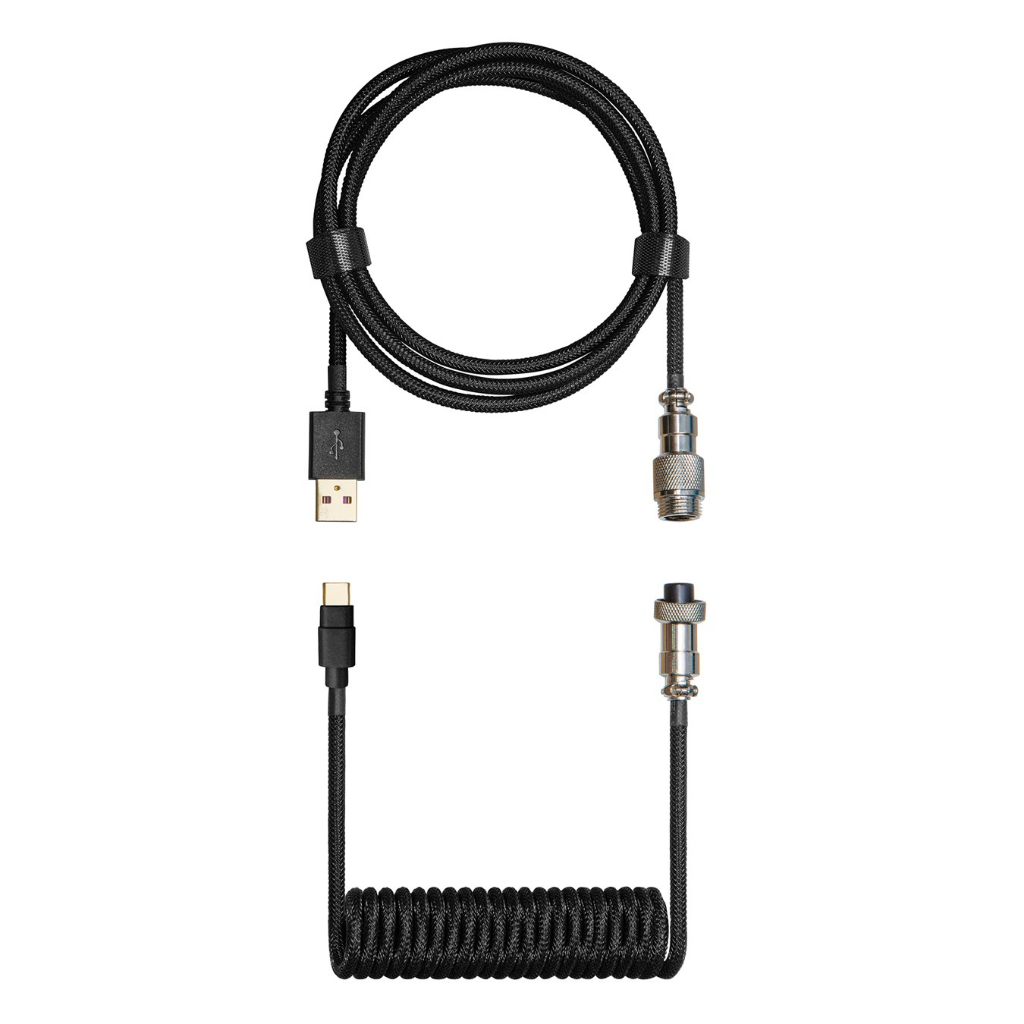 COILED CABLE COOLERMASTER USB-C TO USB-A 1.5M - AVIATOR KB-CMZ1 ชมพู คลาสสิก - ThaiPick