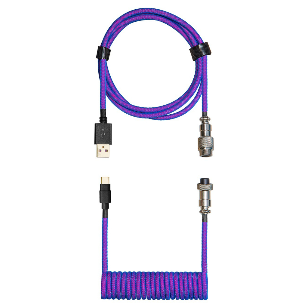 COILED CABLE COOLERMASTER USB-C TO USB-A 1.5M - AVIATOR KB-CMZ1 ชมพู คลาสสิก - ThaiPick