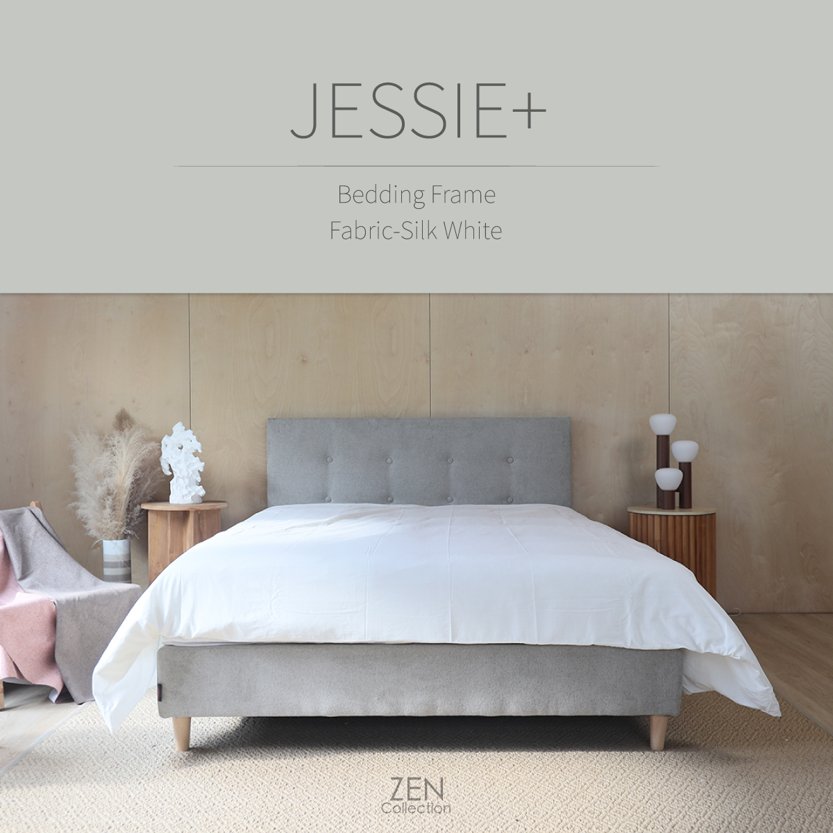 ZEN Collection JESSIE Plus Bedding Frame 3.6 ฟุต Penny Brown - บริษัท ...