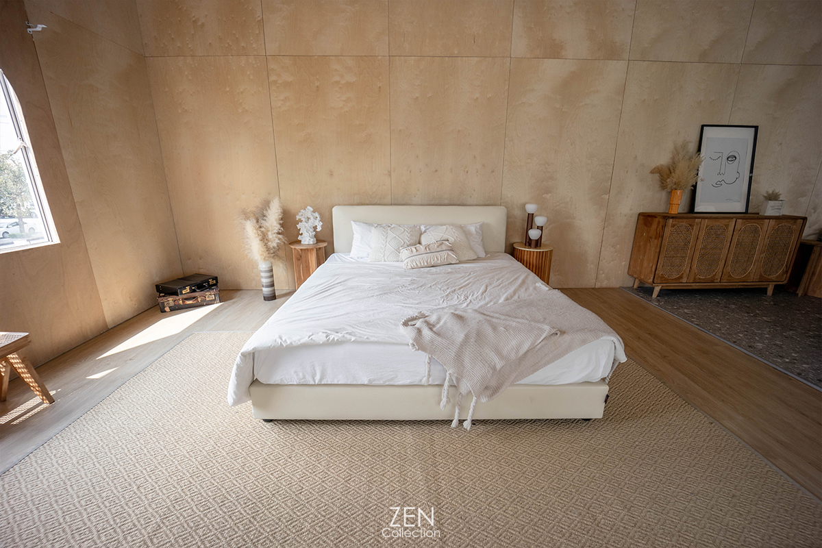 ZEN Collection ฐานเตียง รุ่น NEW YORK Bedding frame สีครีม 5' - บริษัท ...