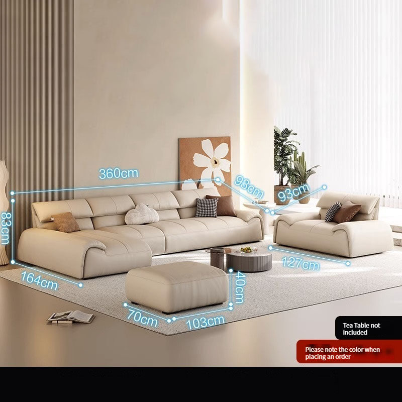 Bunise โซฟาแอลชุดใหญ่ sofa โซฟาหนัง โซฟาปรับนอน LShape BU0046 360 x 93 x 83cm 149.9 cm ...