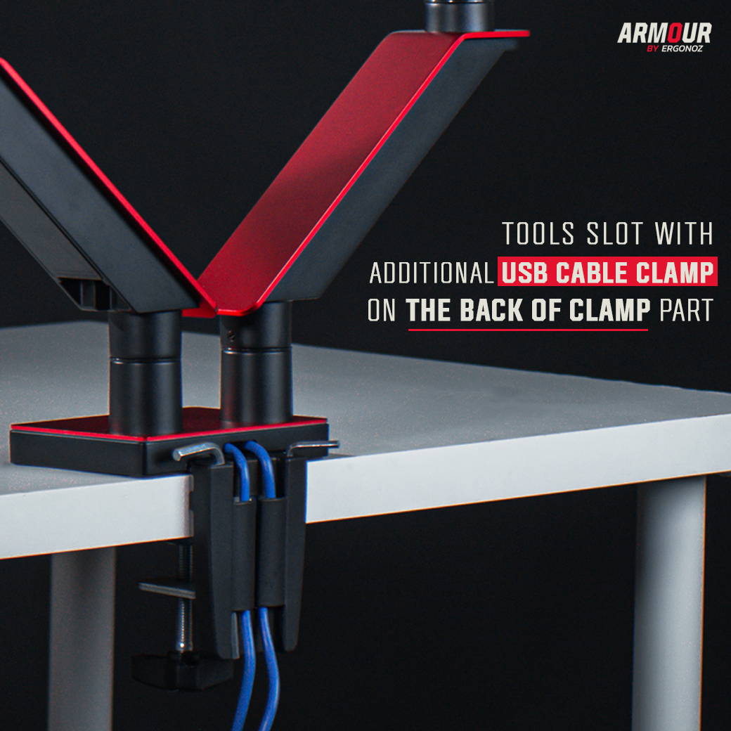 ERGONOZ ขาตั้งจอคอม แขนจับจอ Monitor Arm รุ่น ARMOUR สำหรับหน้าจอ 17-35 ...