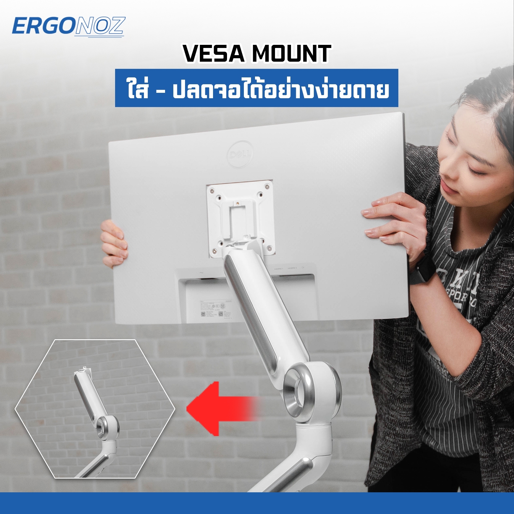 ERGONOZ แขนจับจอ ขาตั้งจอคอม Monitor Arm รุ่น 1 จอ (EGN-ASTRO-S) สำหรับหน้าจอ 13 - 35 นิ้ว ...