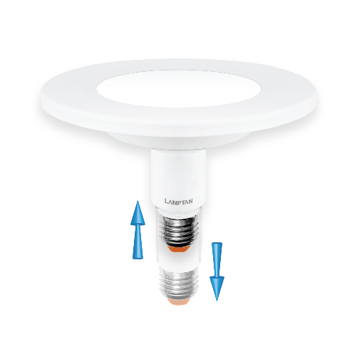 LAMPTAN หลอดไฟปรับระดับ LED Downlight Fit In 12w ขั้ว E27 สำหรับปิดโคม ...