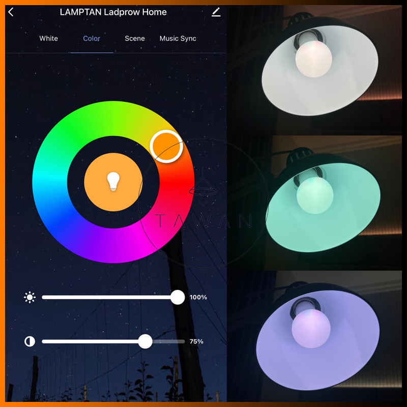 Lamptan Smart Bulb 10W-Wifi / 9W-Bluetooth RGB หลอดไฟอัจฉริยะ เชื่อมต่อ ...