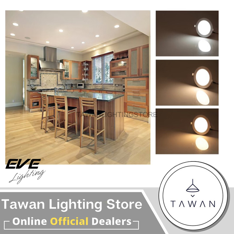 EVE โคมพาแนล LED สลับ3สี เปลี่ยนสีได้ DAYLIGHT, COOLWHITE, WARMWHITE ...