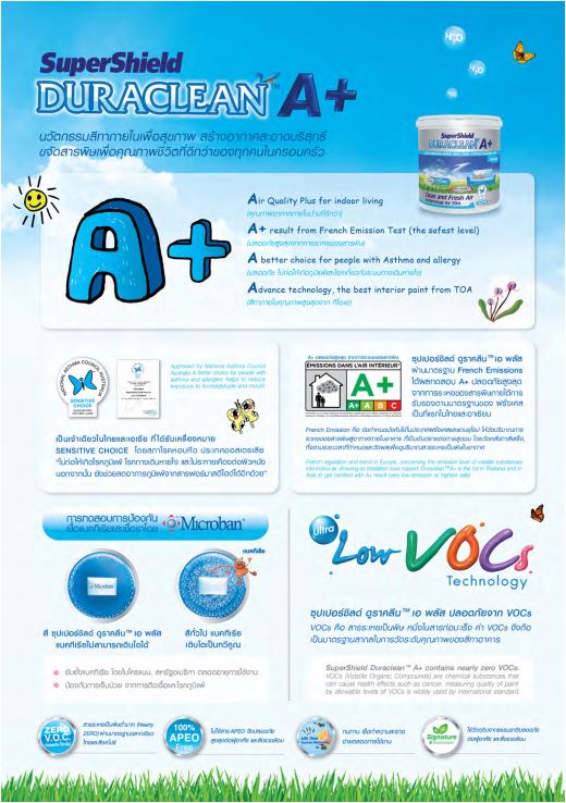 TOA สีน้ำ สีสั่งผลิต ซุปเปอร์ชิลด์ ดูราคลีน เอ พลัส สีน้ำอะคริลิก 8444 ...