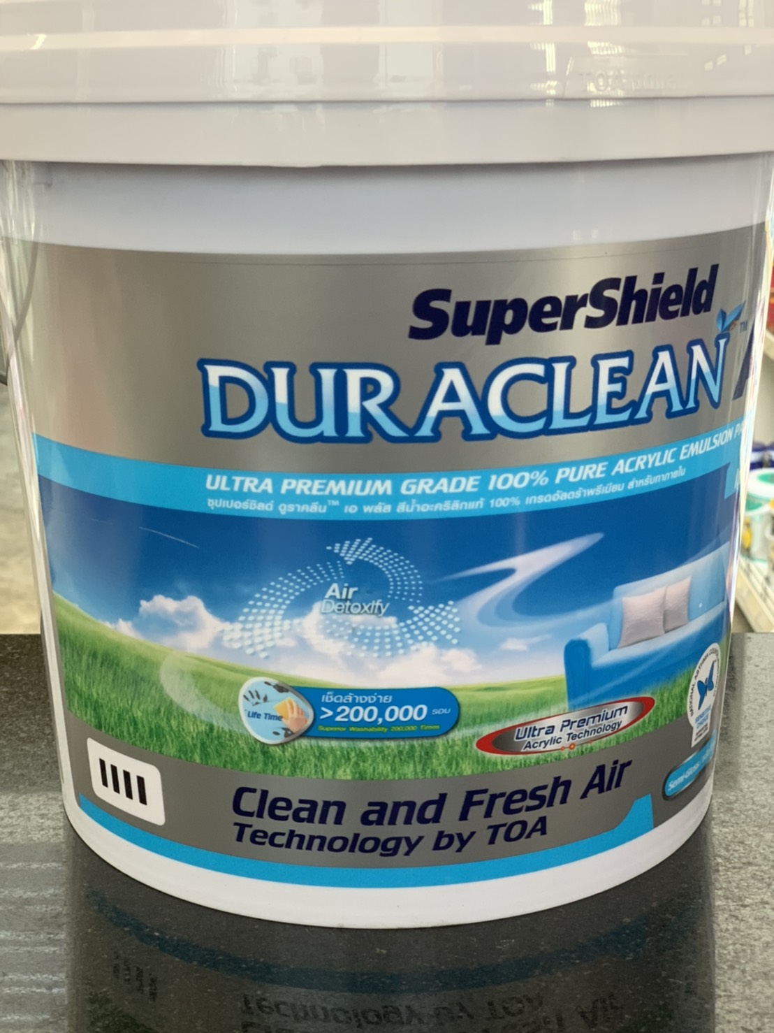 TOA สีน้ำ สีสั่งผลิต ซุปเปอร์ชิลด์ ดูราคลีน เอ พลัส 8260 ขนาด 9.46 L ...