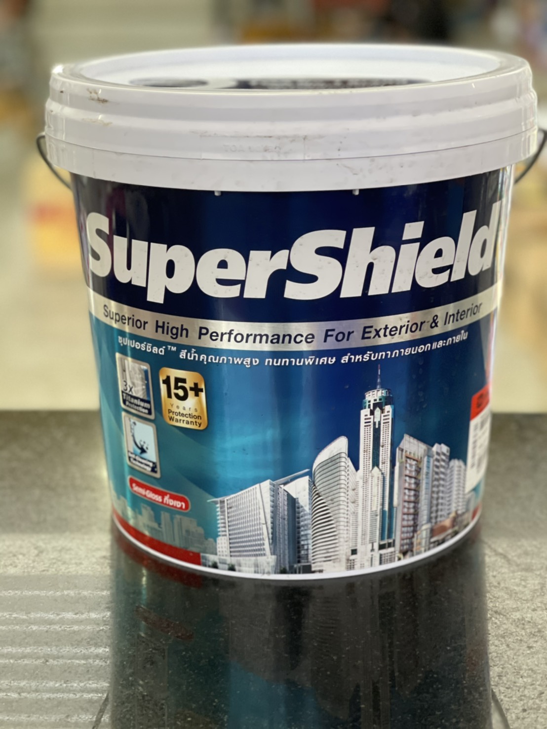 TOA สีน้ำ สีทาบ้าน ซุปเปอร์ชิลด์ สีน้ำอะคริลิก ชนิดกึ่งเงา 9.46L 8444 ...