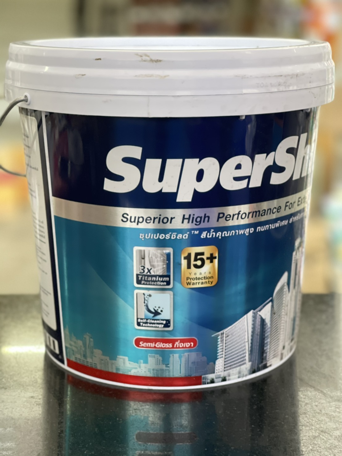 TOA สีน้ำ สีทาบ้าน ซุปเปอร์ชิลด์ สีน้ำอะคริลิก ชนิดกึ่งเงา 9.46L 8444 ...