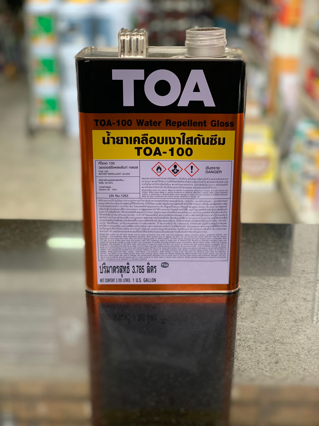 TOA น้ำยาเคลือบเงาใสกันซึม (TOA-100) สีใส 3.785 ลิตร ฟิล์มเงา - บริษัท เคแอสไซน์ (ประเทศไทย ...