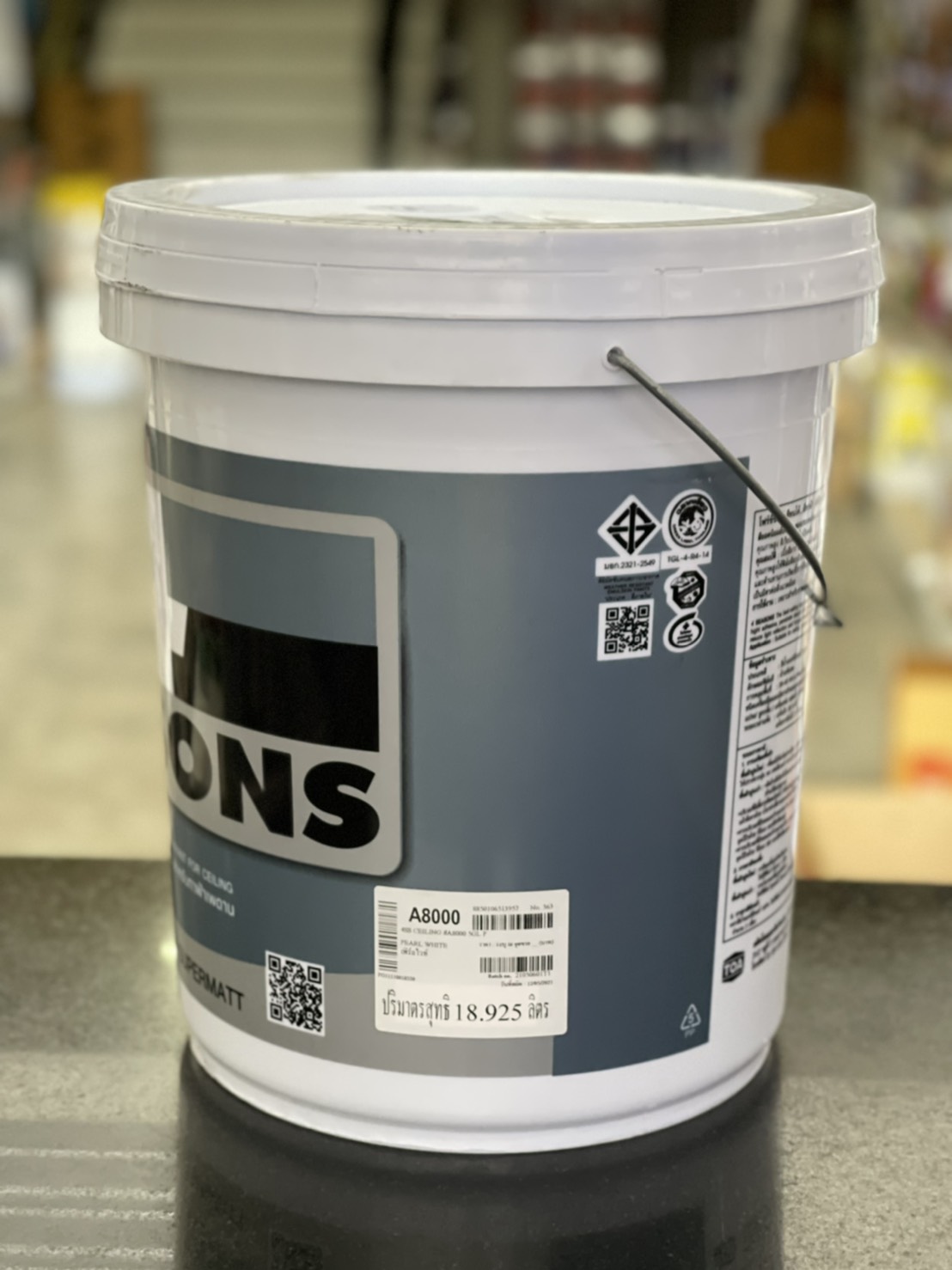 สีน้ำอะคริลิก สําหรับทาฝ้าเพดาน TOA โฟร์ซีซั่นส์ 18 L ควันบุหรี่ A8000 ...