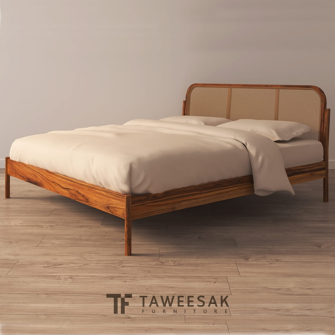 Jimmy Bed 6 ฟุต สี walnut มินิมอล - บริษัท ทีเอฟ อินดัสทรี จำกัด - ThaiPick
