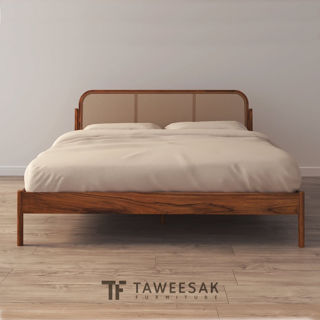 Jimmy Bed 6 ฟุต สี walnut มินิมอล - บริษัท ทีเอฟ อินดัสทรี จำกัด - ThaiPick