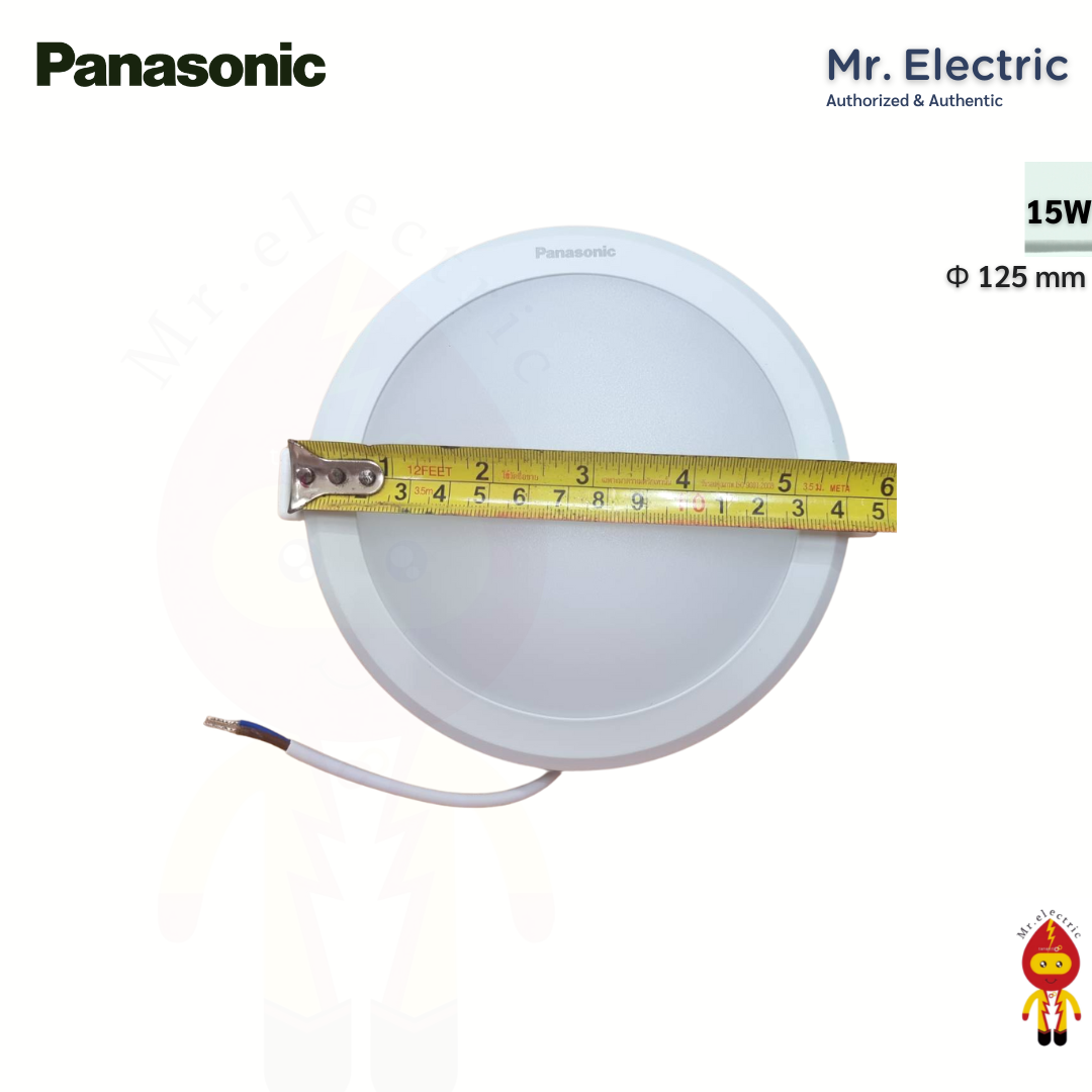 Panasonic โคมไฟดาวน์ไลท์ ฝังฝ้า LED Downlight (RG0) มี 3 แสง ขาว ขาวนวล ...