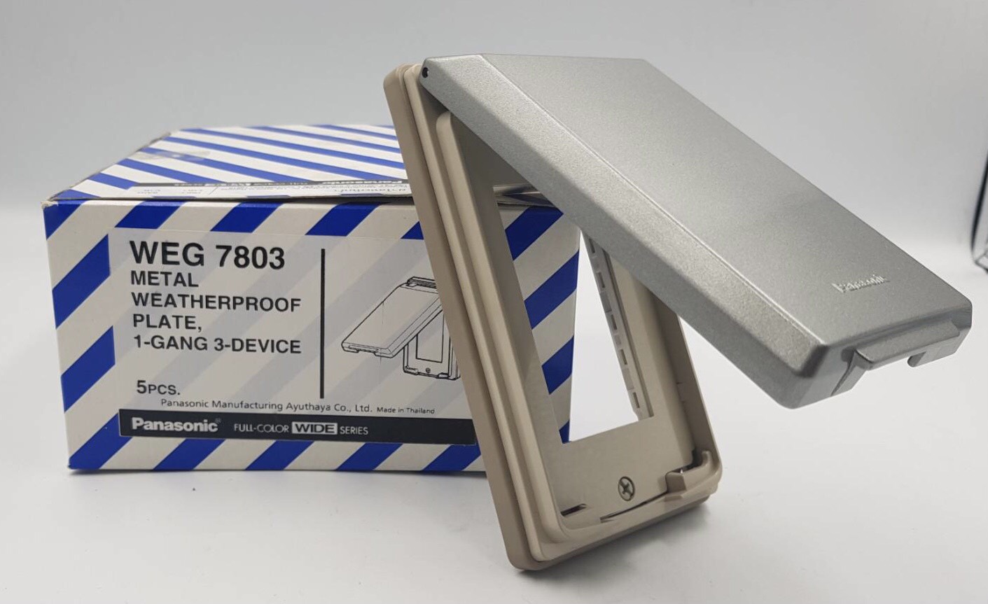 PANASONIC หน้ากากกันน้ำ 1ช่อง รุ่น WEG 7801 แนวตั้ง โลหะสีบรอนซ์ WEG ...