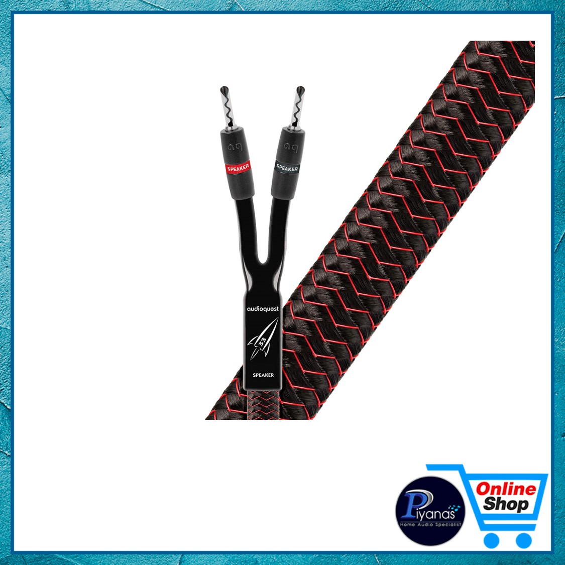 AUDIOQUEST : ROCKET-33 (SINGLE BI WIRE) (8FT) Black and Red - บริษัท ปิ ...