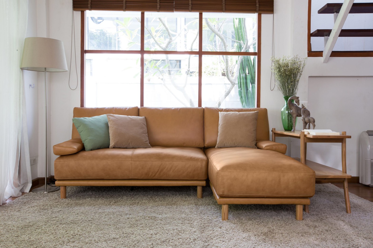 ฌ เฌอ โซฟา พัฟฟิน 2 ที่นั่ง Puffin Sofa 184 cm genuineLeather Oil ...