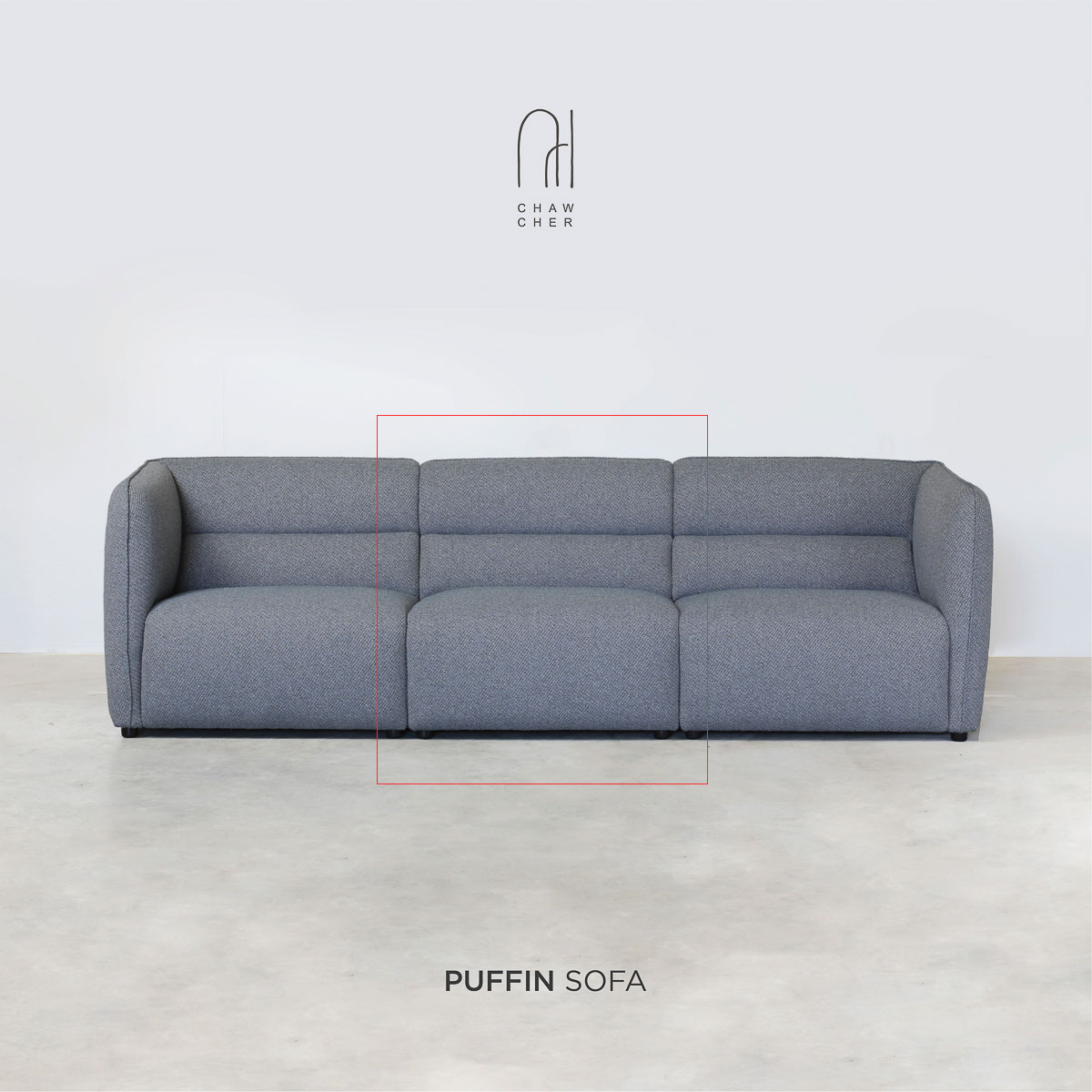 ฌ เฌอ โซฟา พัฟฟิน 1 ที่นั่ง ไม่มีแขน Puffin Sofa 81 cm genuineLeather ...