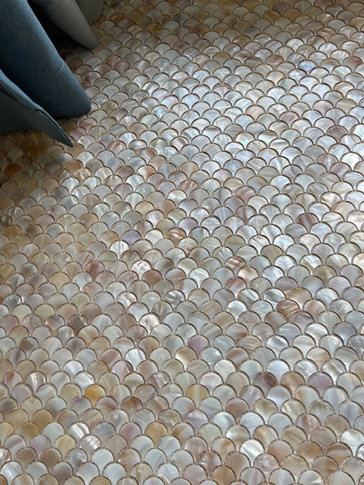 MY DOLLS HOUSE กระเบื้องโมเสก เปลือกหอยมุก Pearly Seashell Mosiac Tiles ...