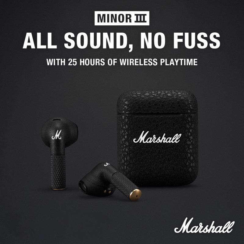 Marshall หูฟัง Bluetooth รุ่น Minor III BT- Black - ThaiPick