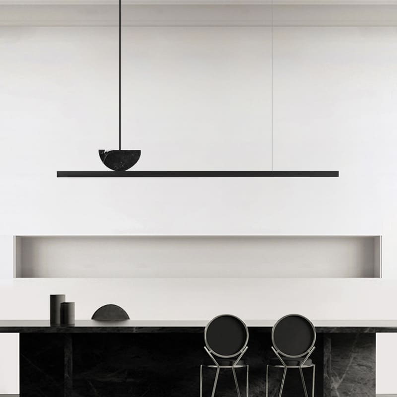 Home Studio โคมไฟแต่งบ้านติดเพดาน - Semi-Circle Marble Deisgned Ceiling Lamp III A L - ThaiPick