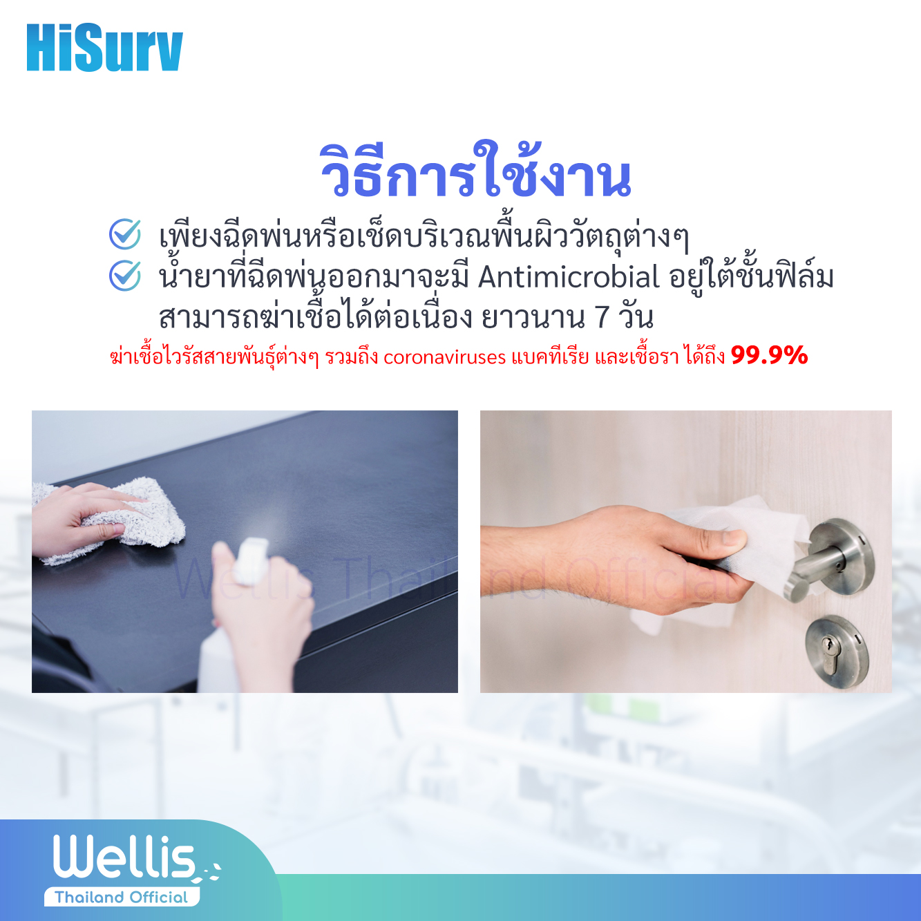 Hygiene 24/7 สเปรย์ฆ่าไวรัส แบคทีเรีย และเชื้อรา บนพื้นผิววัตถุ [ฉีด ...