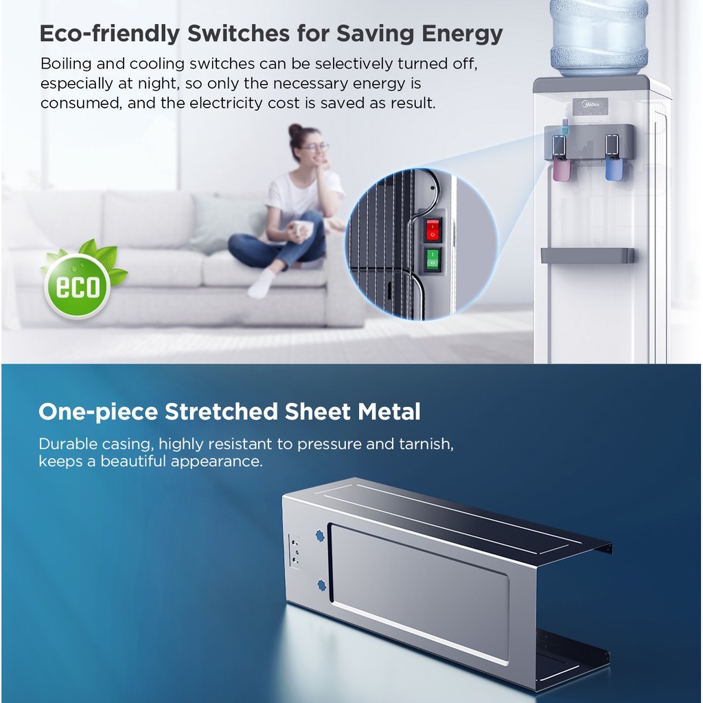 Midea ตู้ทำน้ำร้อน-น้ำเย็นไมเดีย (Water Dispenser) รุ่น YL1932S ตู้กด ...