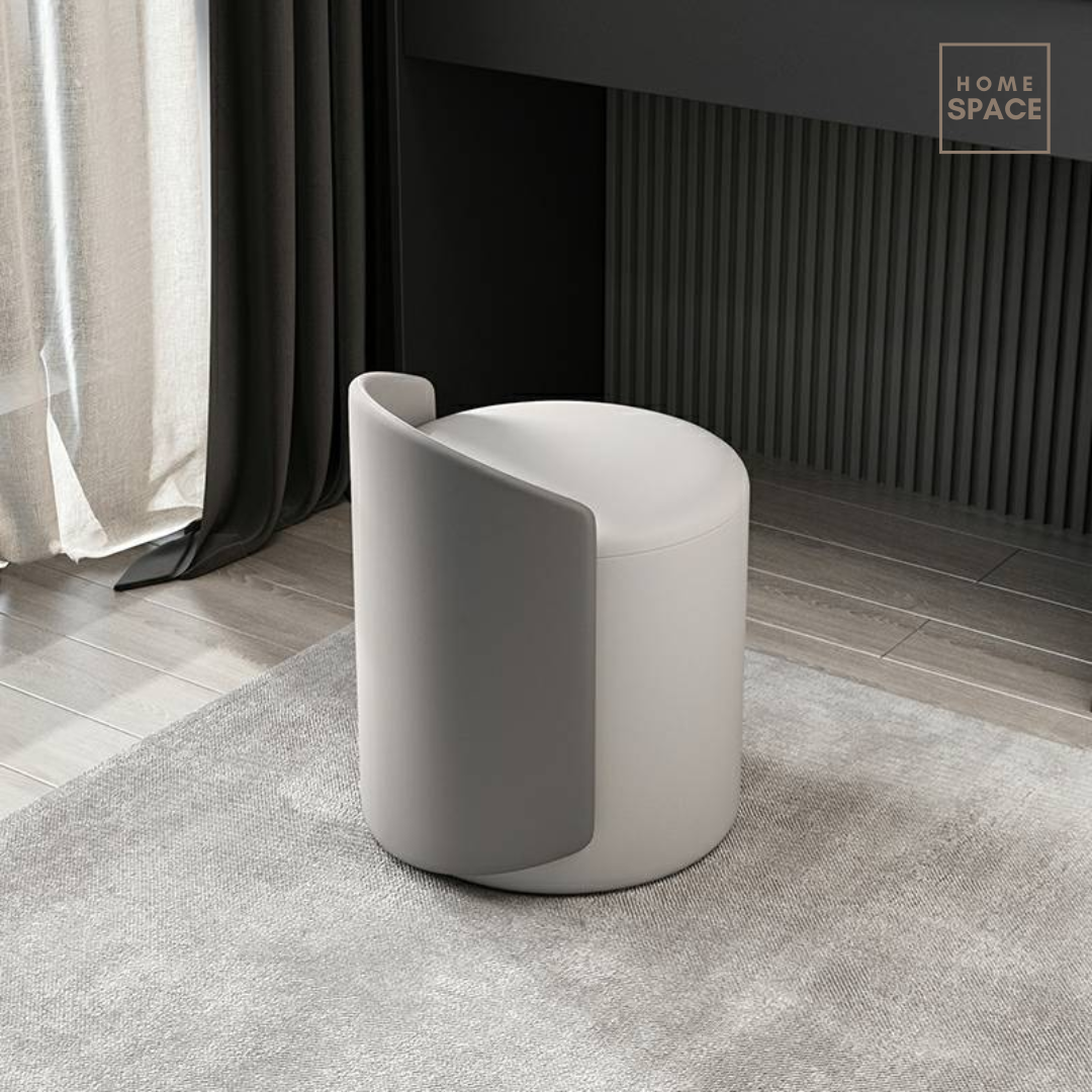 HOMESPACE Saira Stool Ready To Ship Gray/PU leather - บริษัท เธียรอรุณ ...