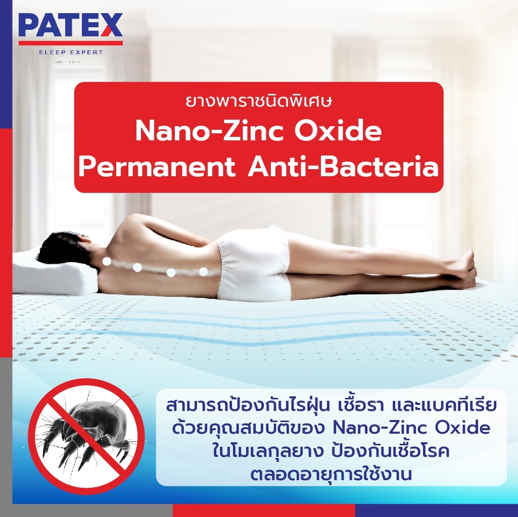 PATEX ที่นอนยางพารา 100% รุ่น VENICE 5 หนา 8 นิ้ว - บริษัท เลย์เทกซ์ ...