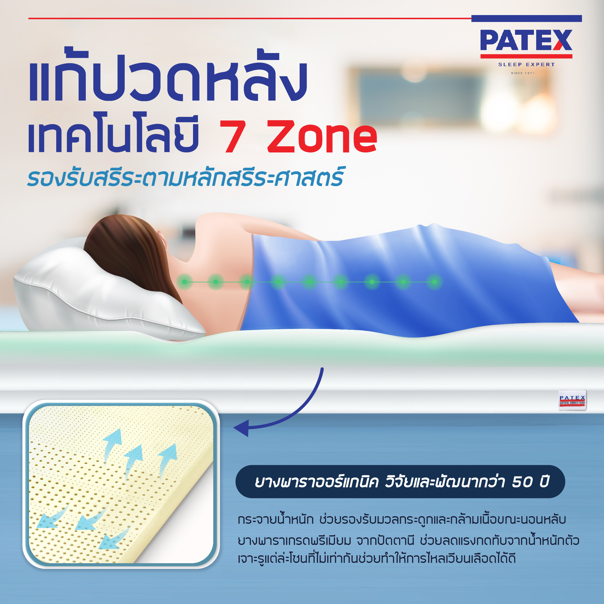 PATEX ที่นอนยางพารา 100% รุ่น VENICE 5 หนา 8 นิ้ว - บริษัท เลย์เทกซ์ ...
