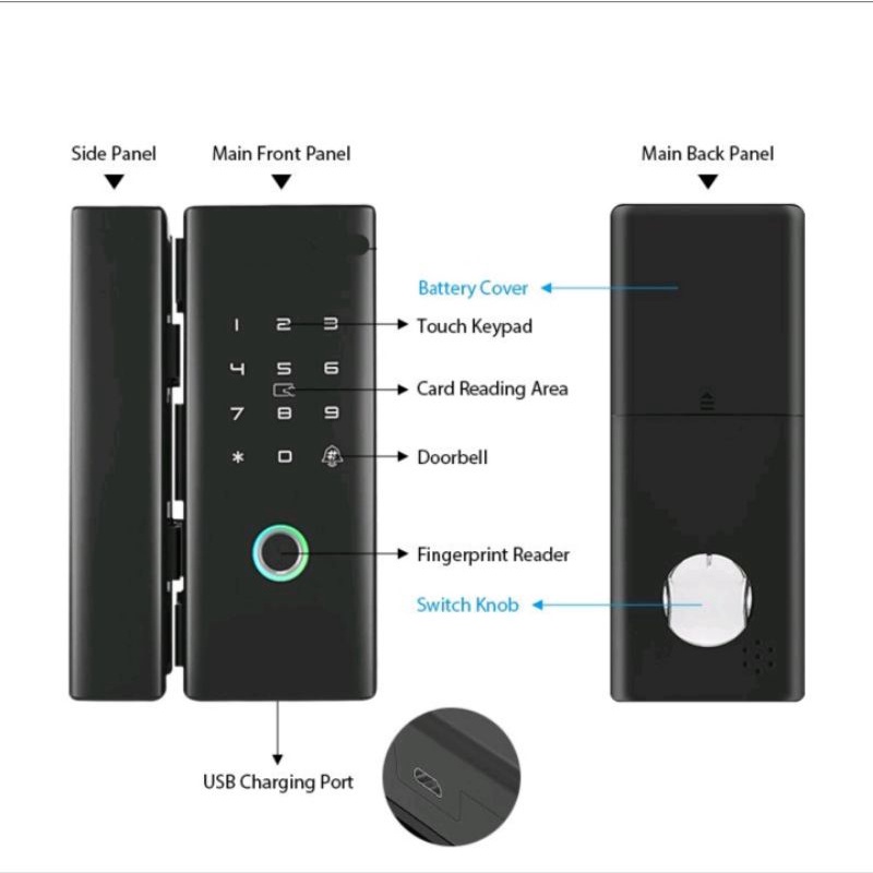 CONLOCK CL-G200FB TTLOCK สีดำ เฉพาะสินค้า digital door lock - ThaiPick