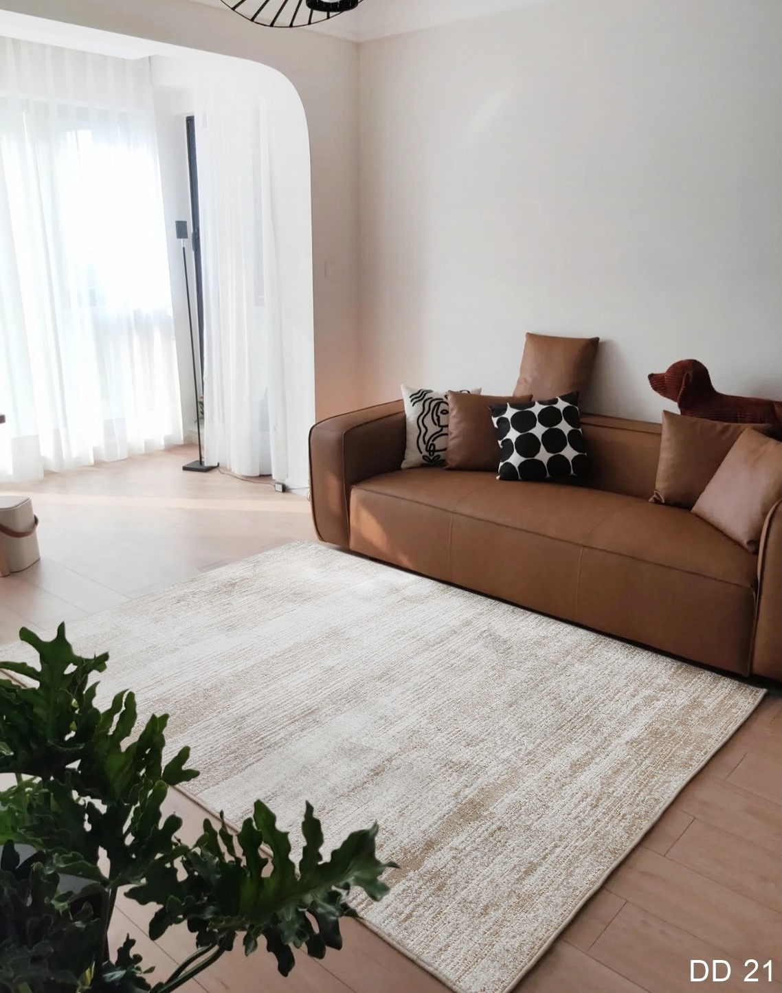 MJhomedesigns พรมรุ่น DD21 สีครีม 1.6x2.3m โมเดิร์น - ThaiPick